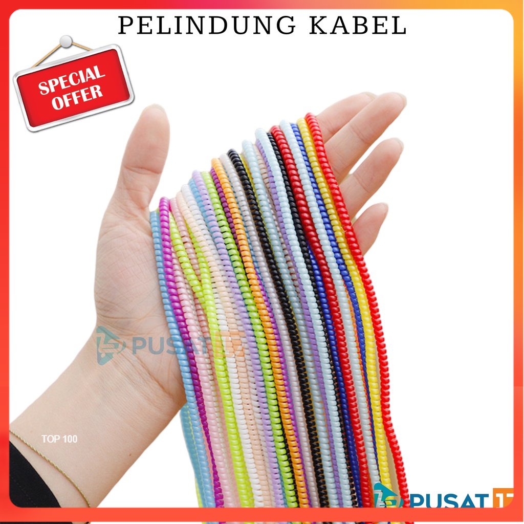 Jual [MDP] PELINDUNG KABEL CHARGER WARNA UNIVERSAL / PELILIT KABEL DATA ...