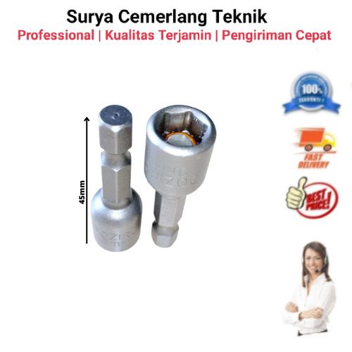 Jual Hex nut setter/kunci ruping 8mmx45mm teknik ruping baut besi ...
