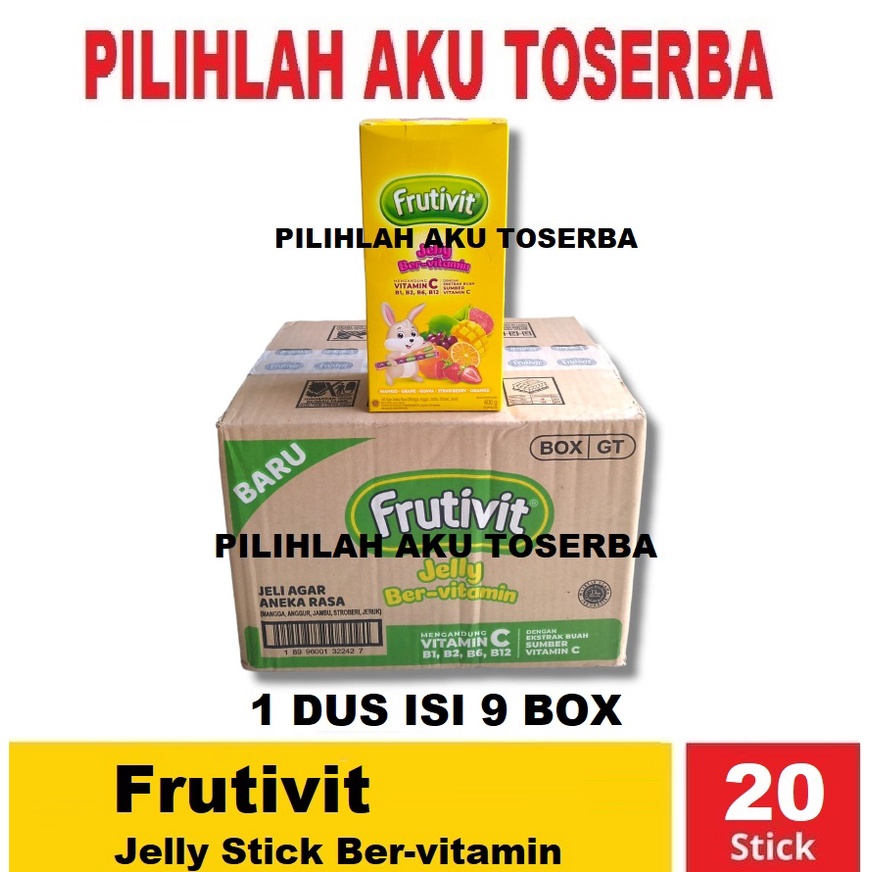 Jual Frutivit Jelly Stick Ber-Vitamin - ( HARGA 1 DUS ISI 9 BOX ...