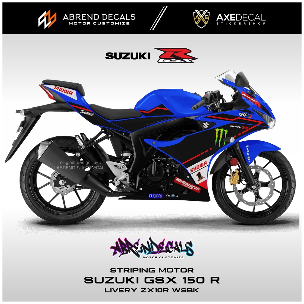 Jual Striping GSX 150 R Livery ZX10rWSBK / Stiker Motor Suzuki GSX R ...