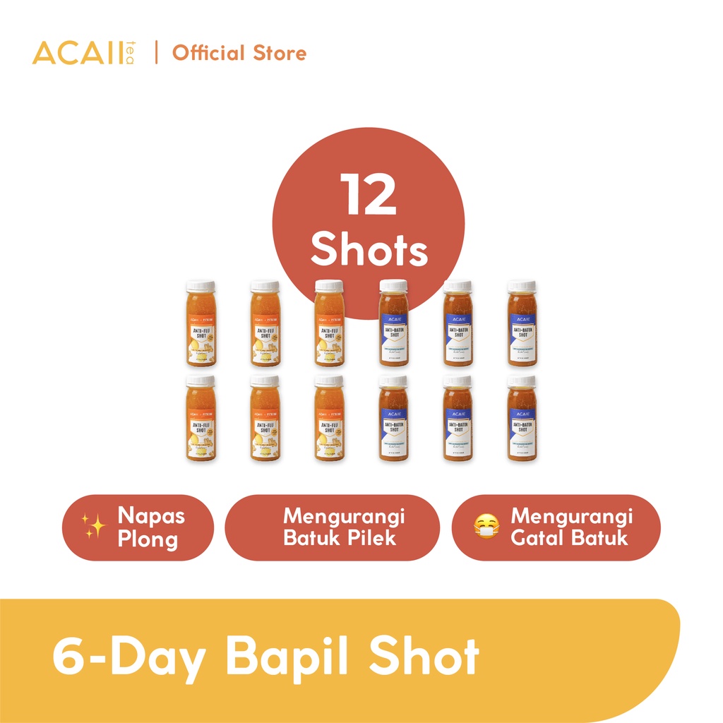 Jual Acaii Tea 6-Day Bapil Shot (12x140ml) | Shopee Indonesia