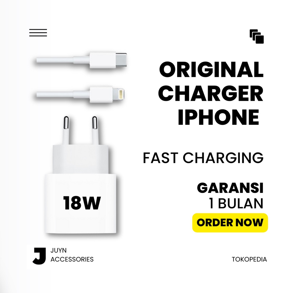 Jual Charger iP 8 X XR XS 11 12 13 14 15 Fast Charging 18W 20W 25W ...