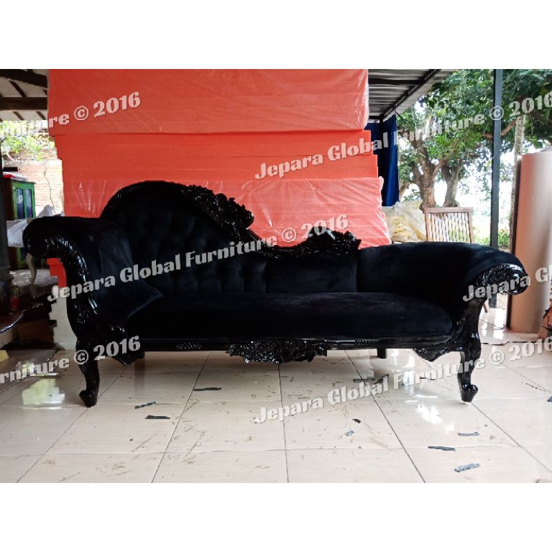 Jual Kursi sofa lois ukir black gloss ( kursi sofa jati,sofa lois duco,sofa ukir, kursi jati ...