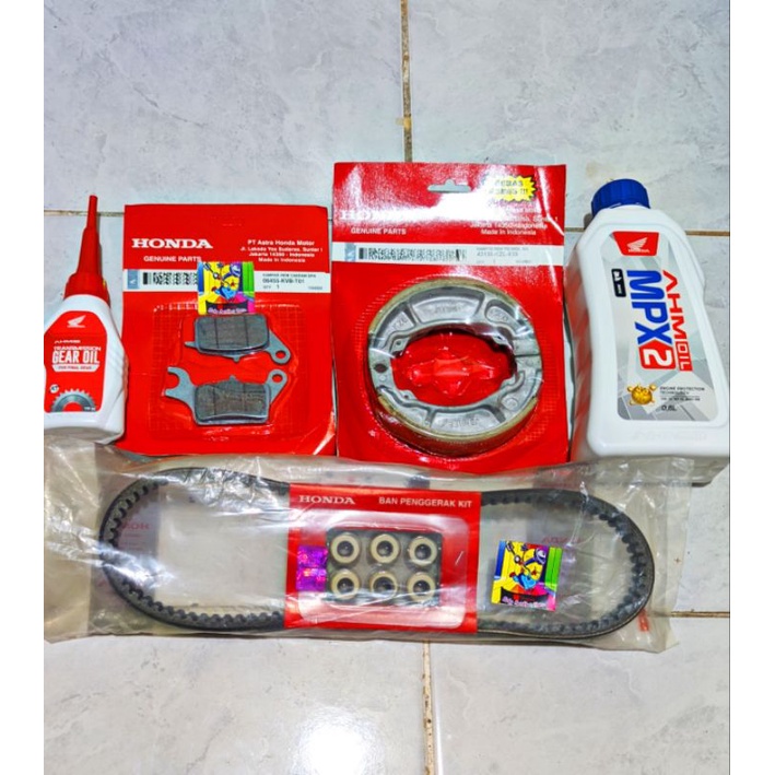 Jual Kampas rem depan belakang Oli Mpx2 AHM Vbelt roller K44 stater ...