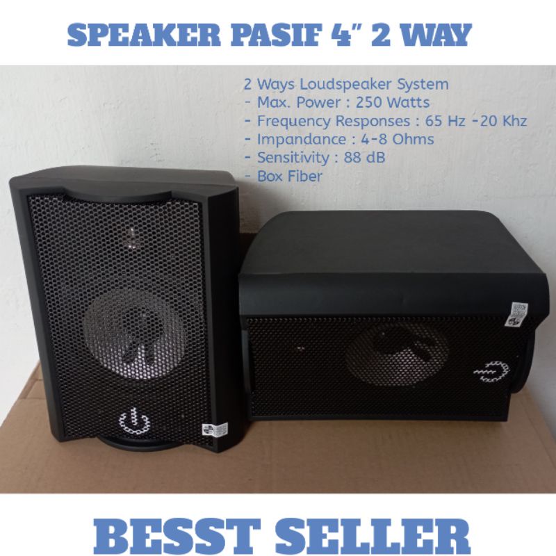 Jual Speaker Pasif 4 Inch 2 Way Speaker Ruangan Cocok Untuk Cafe Kantor Studio Musik Mini ...