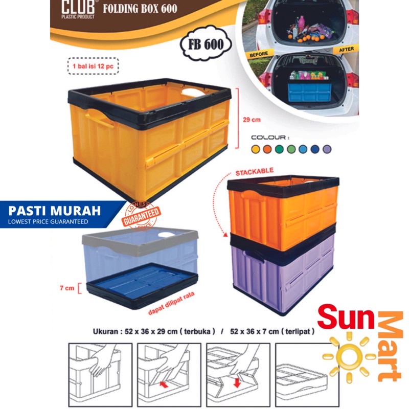 Jual Folding Box Club FB600 / Tempat Penyimpanan Barang Serbaguna Slim | Shopee Indonesia