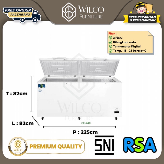 Jual Kulkas Chest Frezeer Daging RSA / Freezer Box RSA CF-1200 Vol ...