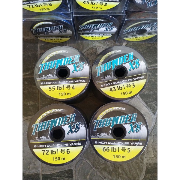 Jual Senar Pe THUNDER X8 150 meter | Shopee Indonesia
