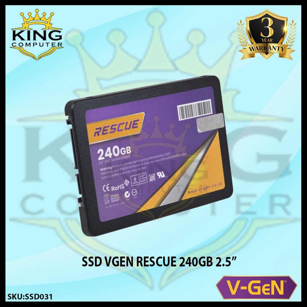 Jual SSD 256GB V-GeN Rescue SATA III 2.5" Solid State Drive | Shopee ...