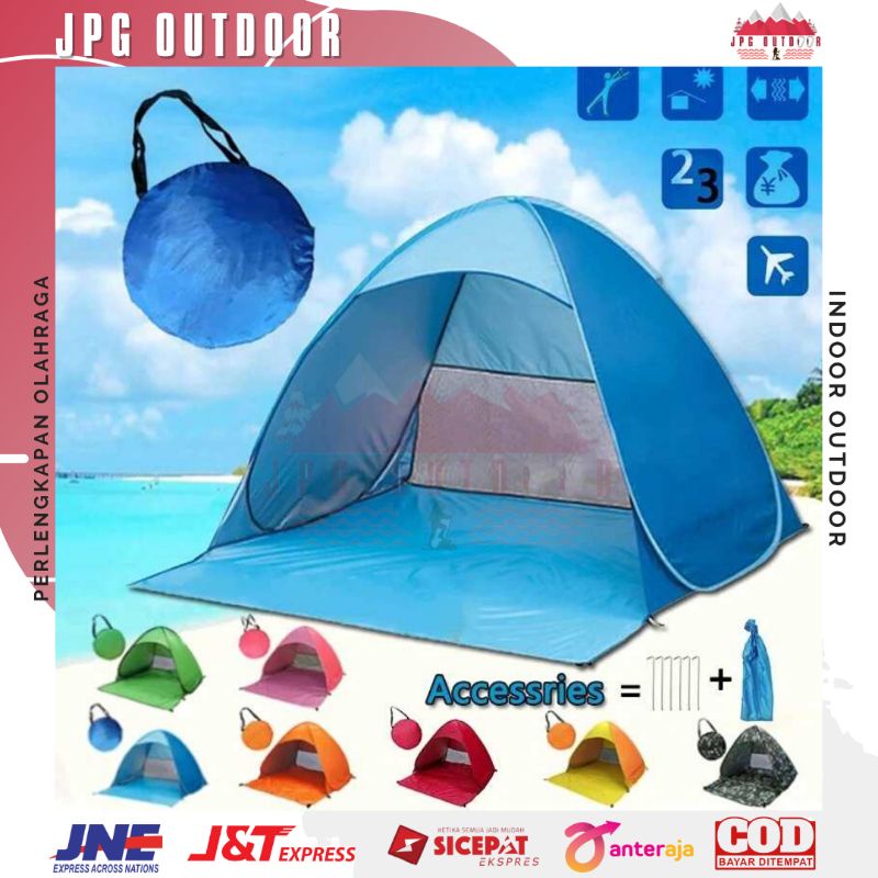 Jual Tenda Camping Buka Lipat Otomatis Tenda Pantai Pop Up Tent Shelter ...