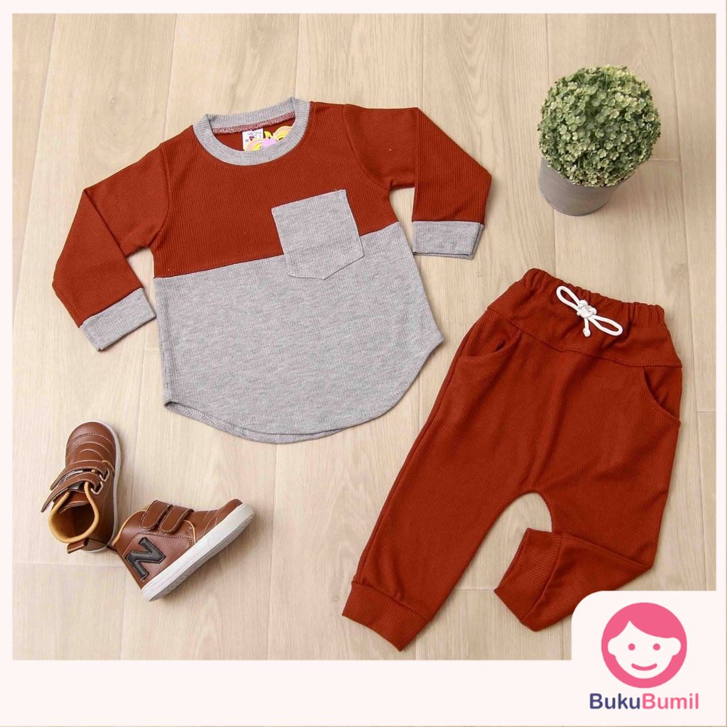 Jual BUBU - Korean Style Long Sleeve Set Hongdae Setelan baju lengan panjang celana panjang anak ...