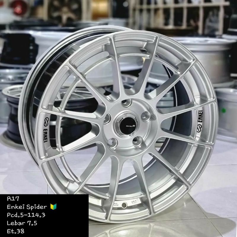 Jual velg mobil racng enkei spider ring 17 lebar 7,5 et 38 untu terios ruah xpander hrv civic ...