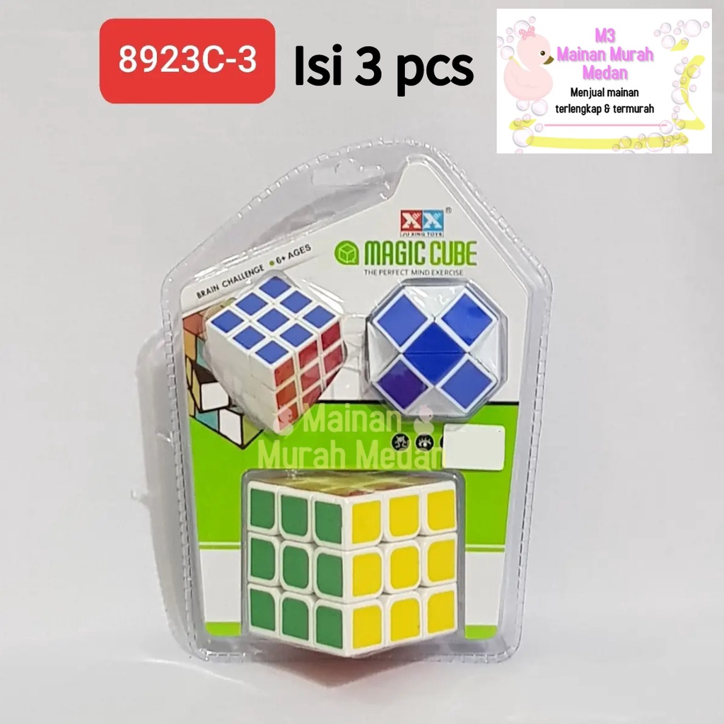 Jual Mainan Murah Medan - Rubik Kotak Magic Cube 3 x 3 Kubus Rubik ...