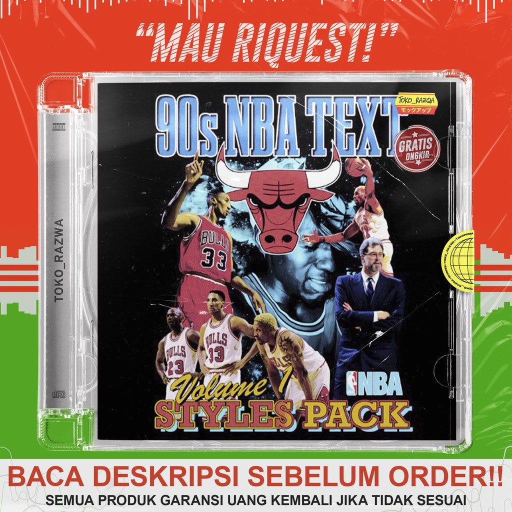 Jual 90s NBA Text Styles Pack (Vol. 1) For Photoshop | Shopee Indonesia