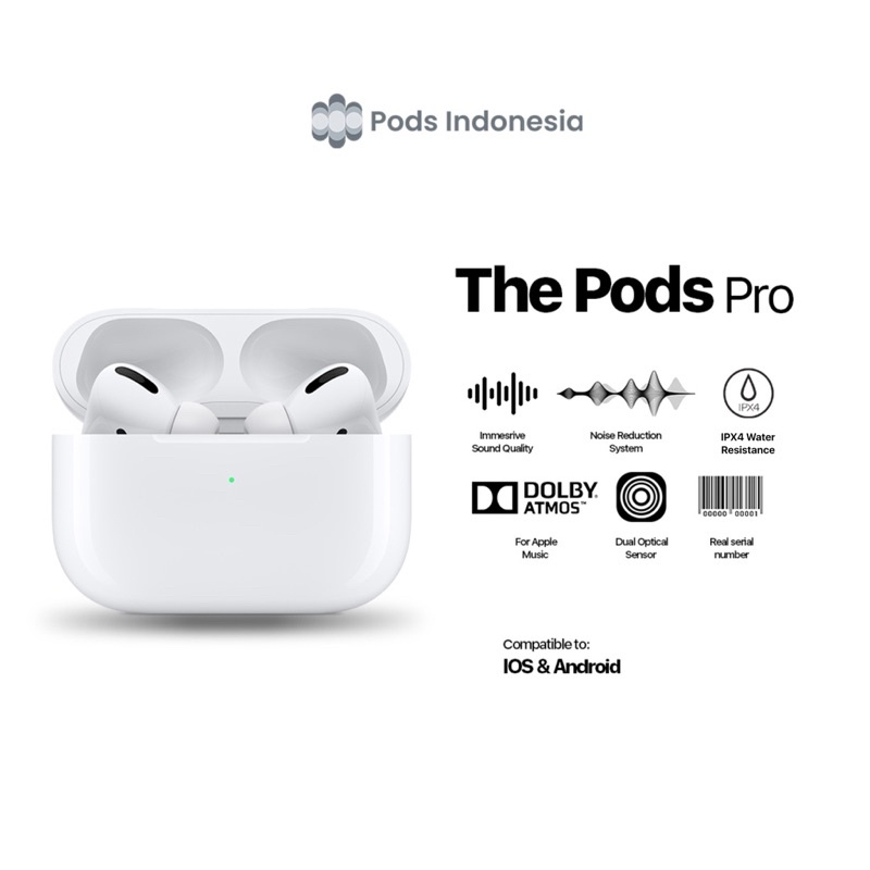 Jual The Pods Pro Airpods pro 2023 By Pods Indonesia | Shopee Indonesia