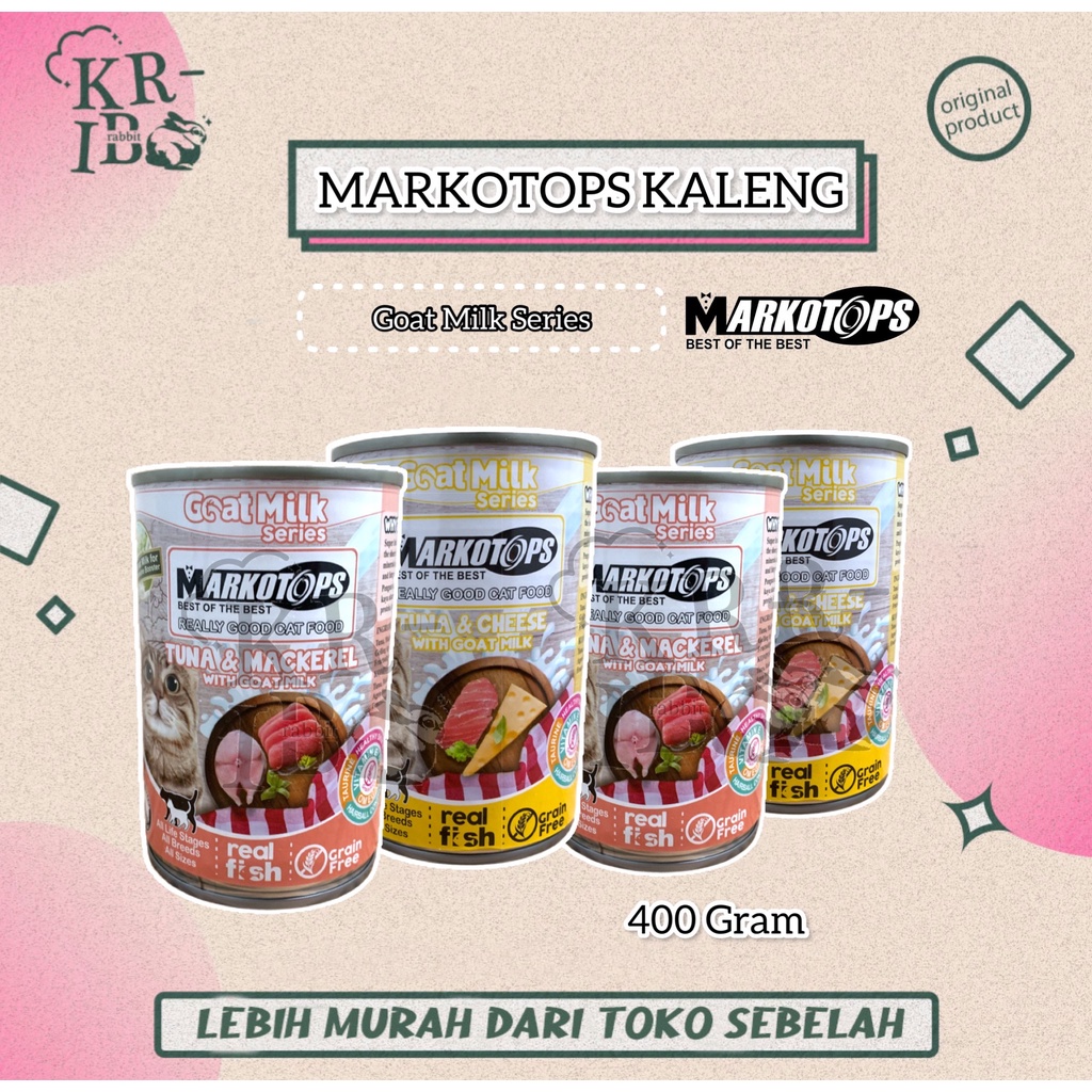 Jual Markotops Kaleng 400gr - Marotops Wet Food Cat 400 gr Goat Milk ...