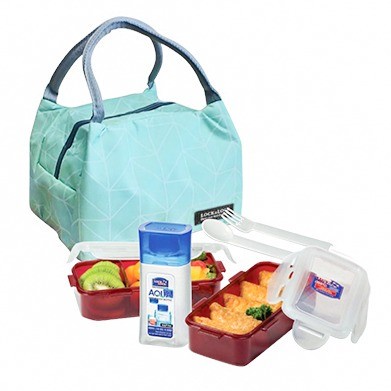 Jual Lock & Lock Lunch Box Set Tas Kotak Makan dan Botol Minum Sendok Garpu | Shopee Indonesia