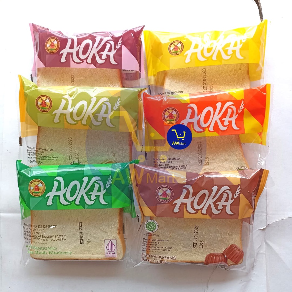 Jual ROTI AOKA 65 GRAM ALL VARIAN - ROTI PANGGANG AOKA RASA BUAH ...