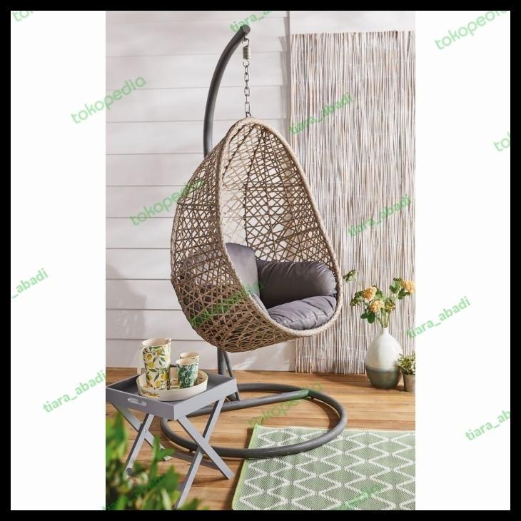 Jual Ayunan Rotan Sintetis Gantung Rangka Besi Terbaik Ayunan Taman