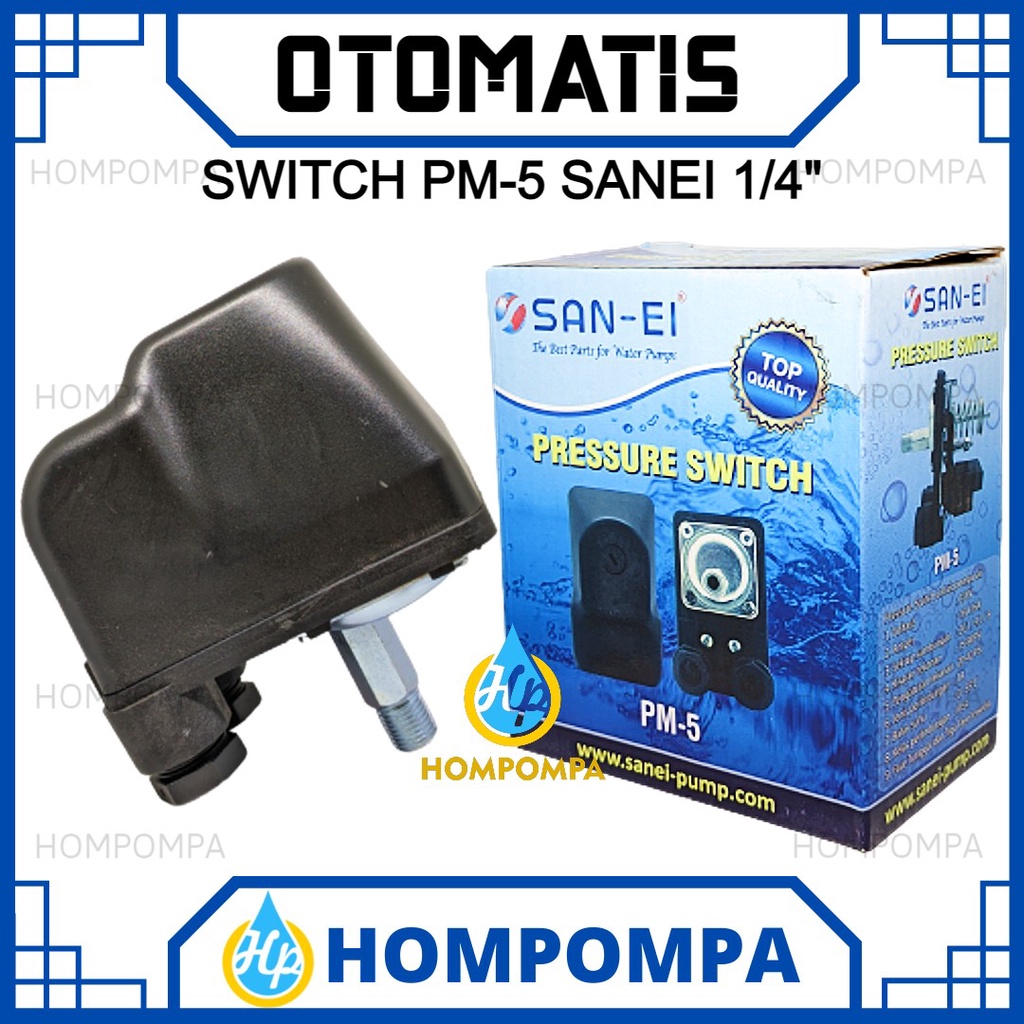 Jual OTOMATIS PRESSURE SWITCH 1/4" SAN-EI PM-5 SEMI JET & JET PUMP POMPA AIR SANEI | Shopee ...