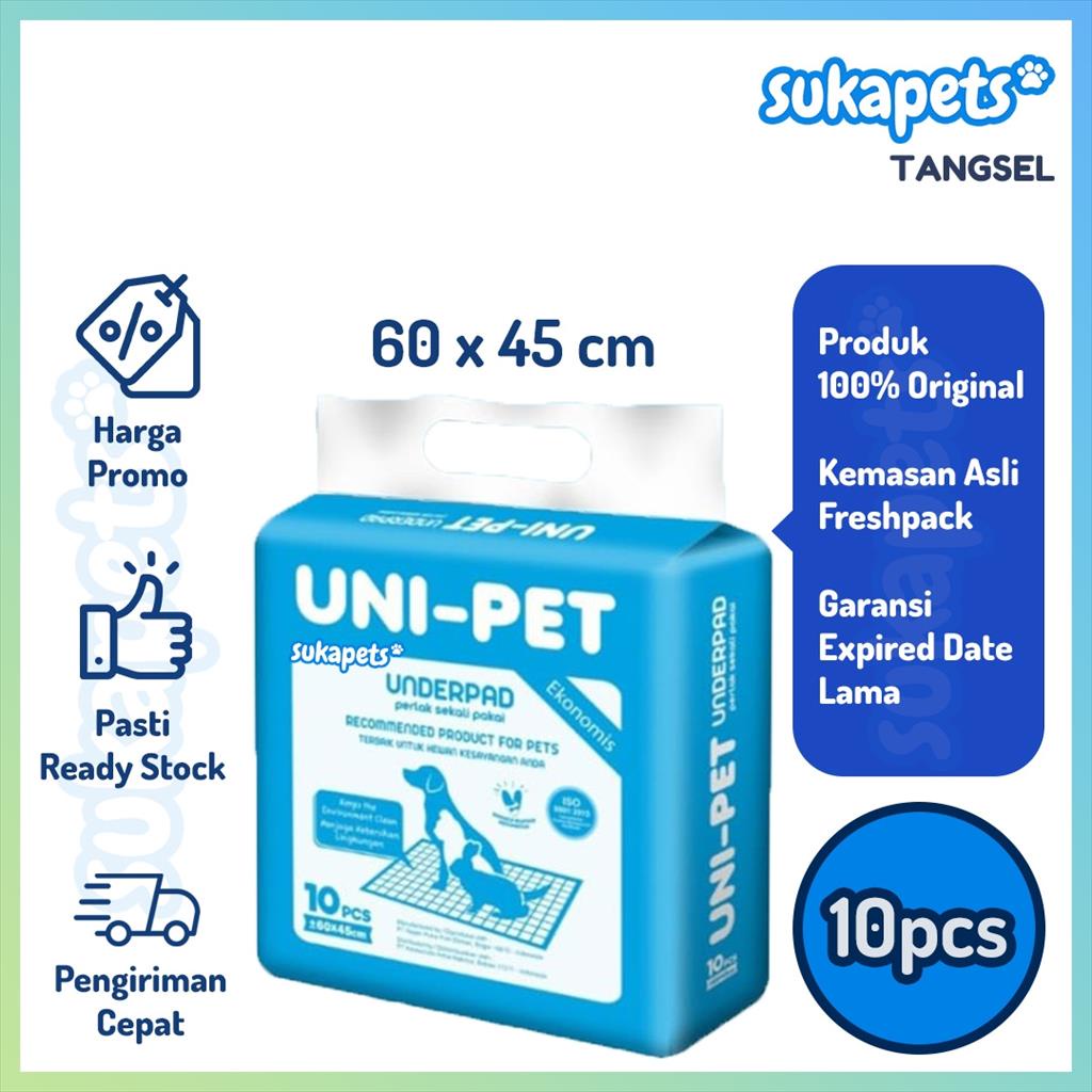 Jual Unipet Underpad Perlak Alas Pipis BAB Hewan Peliharaan M 60x45 ...