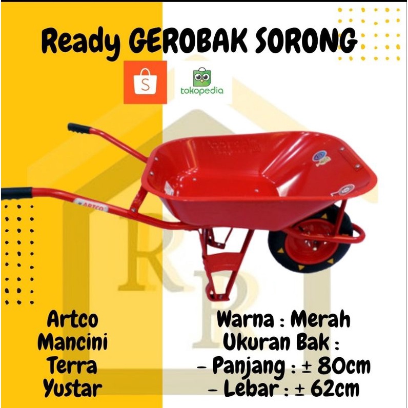 Jual Gerobak Sorong/ Gerobak Dorong/ Gerobak Cor/ Gerobak Bangunan ...