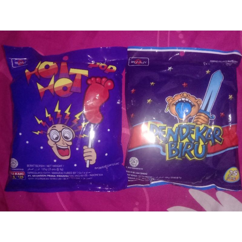 Jual Permen Pendekar Biru Permen Hot Hot Pop Permen Kaki Merah 1 Bungkus Isi 25pcs