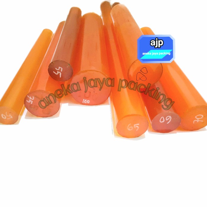 Jual POLYURETHANE ROD 60MM X 30CM AS KARET PU KUNING BATANGAN | Shopee Indonesia