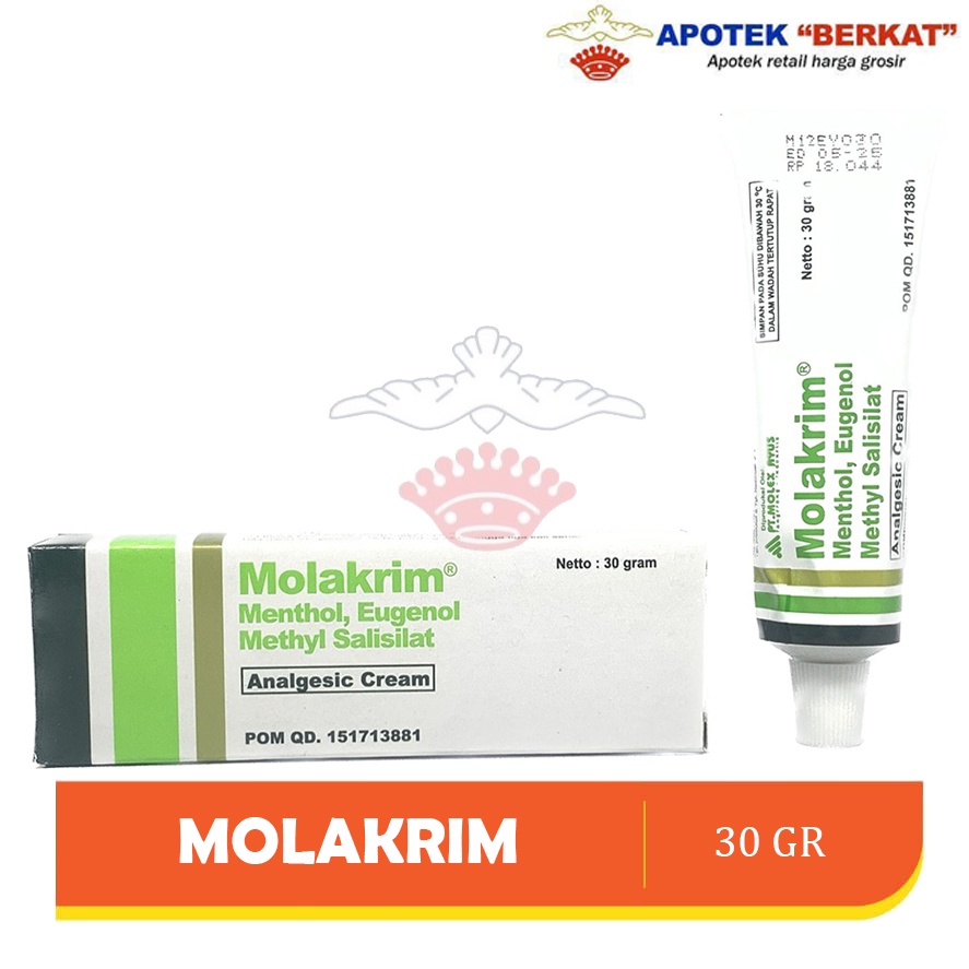 Jual MOLAKRIM KRIM 30 GRAM / MEREDAKAN NYERI OTOT | Shopee Indonesia