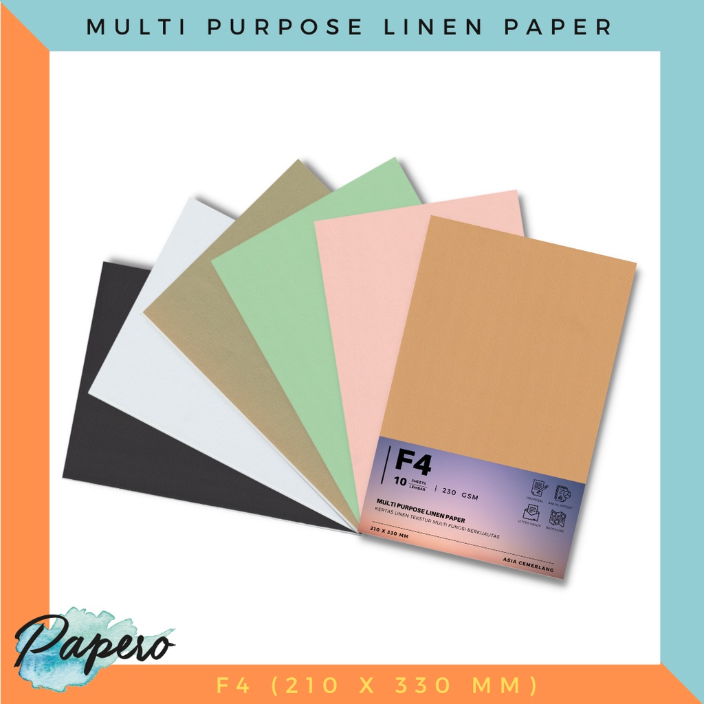 Jual Kertas Cover Karton Linen Jepang A4 / F4 230 gsm N1126 | Shopee ...