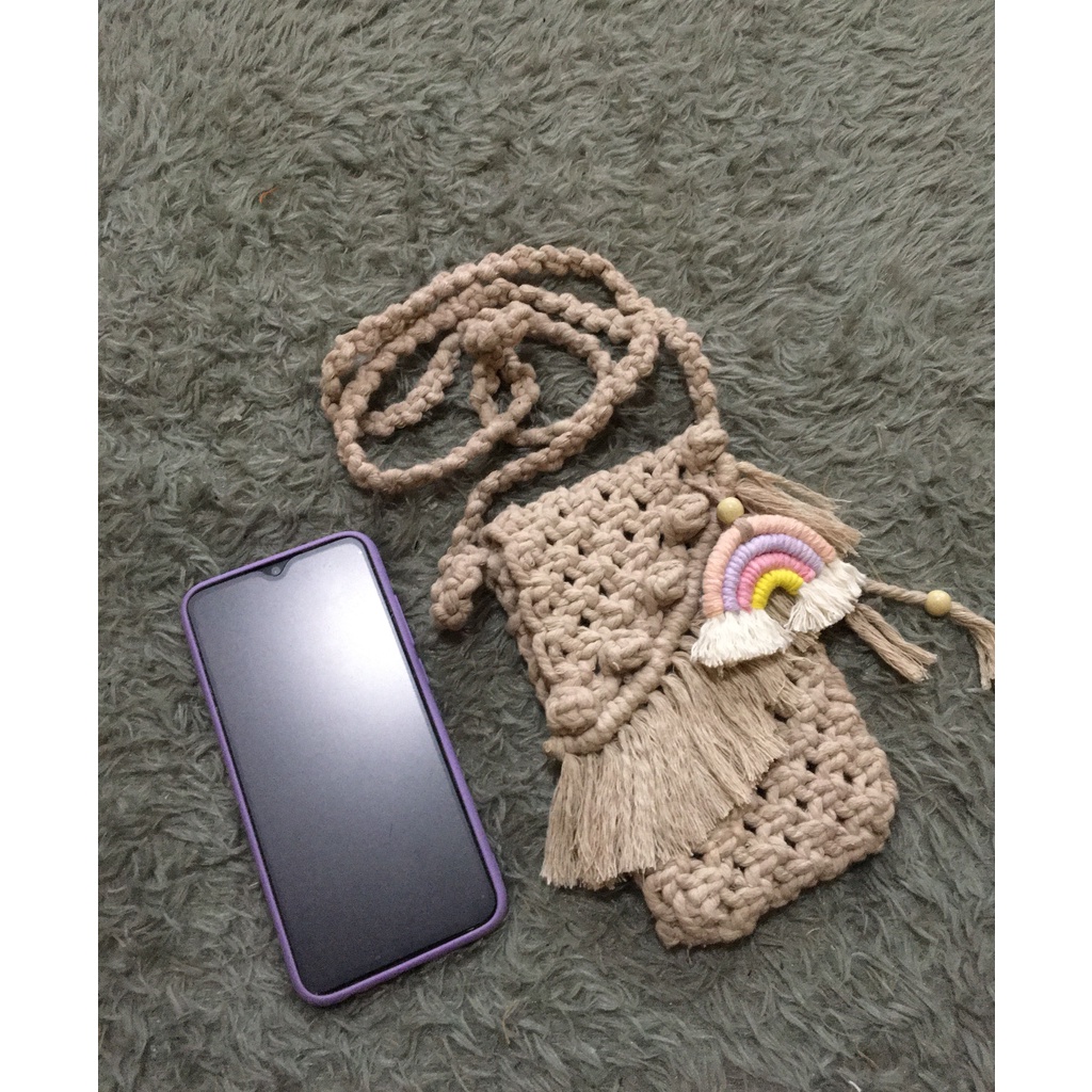 Jual TAS HP MACRAME MIRA |TAS KECIL MURAH | Shopee Indonesia