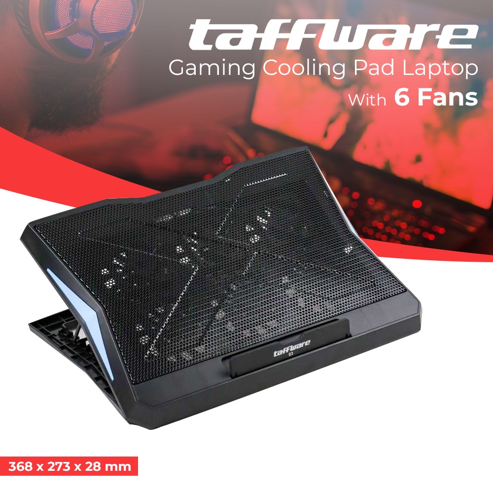 Jual Taffware MC Gaming Cooling Pad Laptop 6 Fan - Q3 | Shopee Indonesia