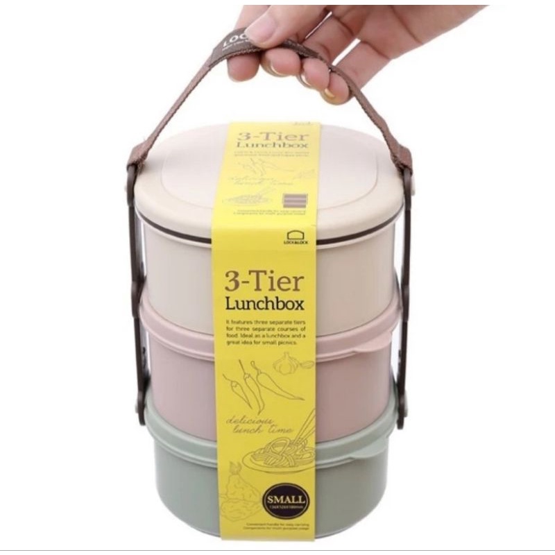 Jual LOCK&LOCK HPL770 3 Tier Lunch Box - Rantang Lock n Lock | Shopee ...