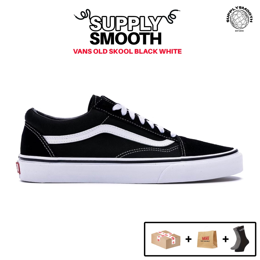 Jual Vans Old Skool Classic Black White Shopee Indonesia