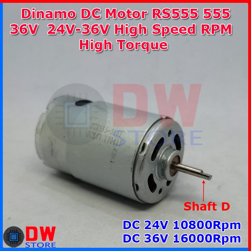 Jual Dinamo DC Motor RS555 RS-555 36V 24V High RPM Speed High Torque | Shopee Indonesia