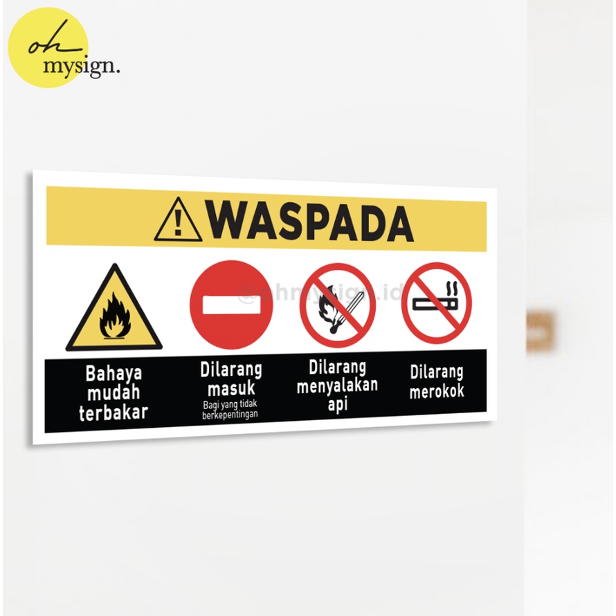 Jual Sign Board Akrilik UV Print Safety Sign Rambu Multi Acrylic ...