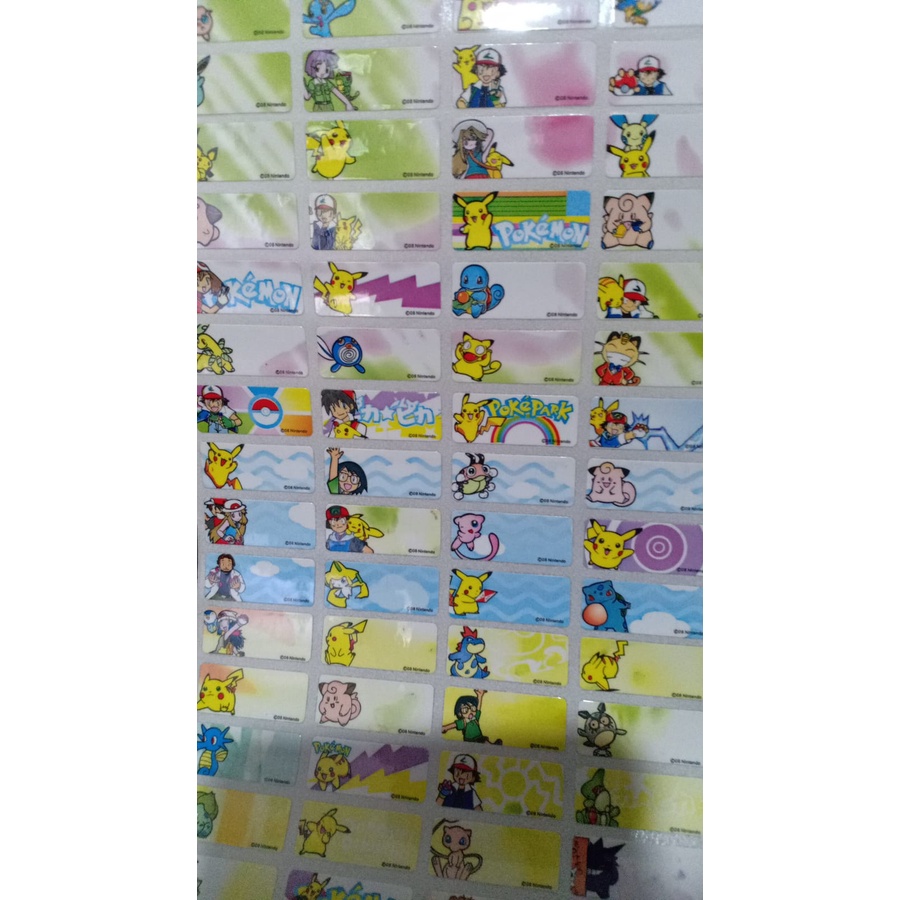 Jual Label nama anti air stiker waterproof Pokemon Pikachu | Shopee ...