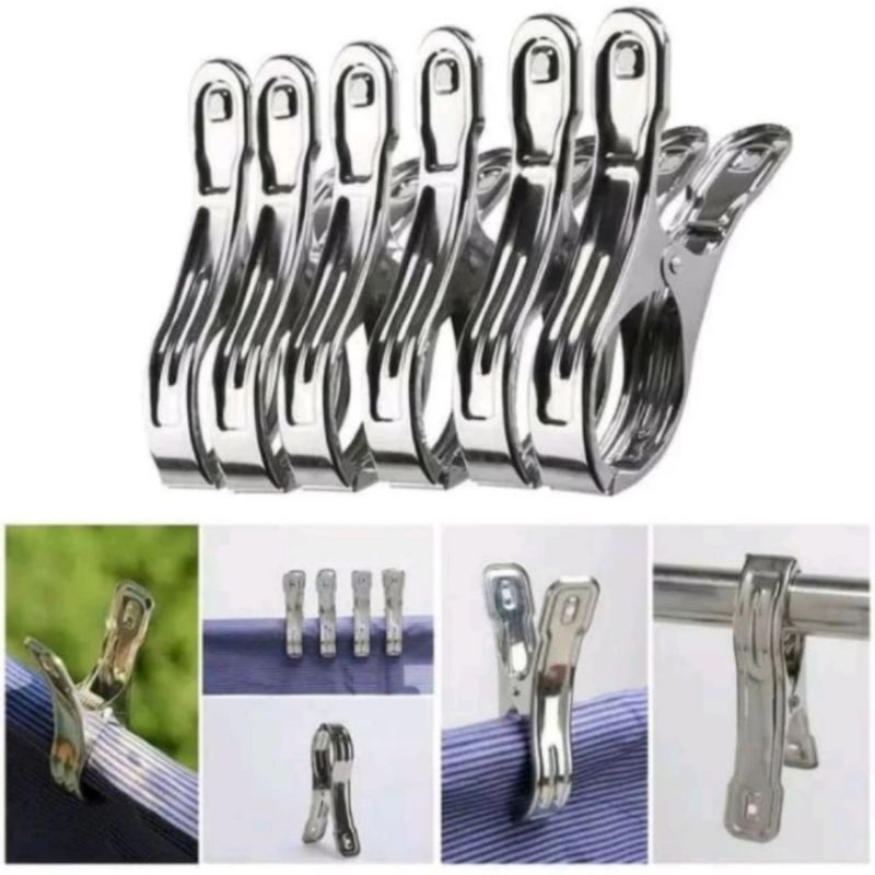 Jual Jepitan jemuran stainless jumbo penjepit baju japitan jemuran anti ...