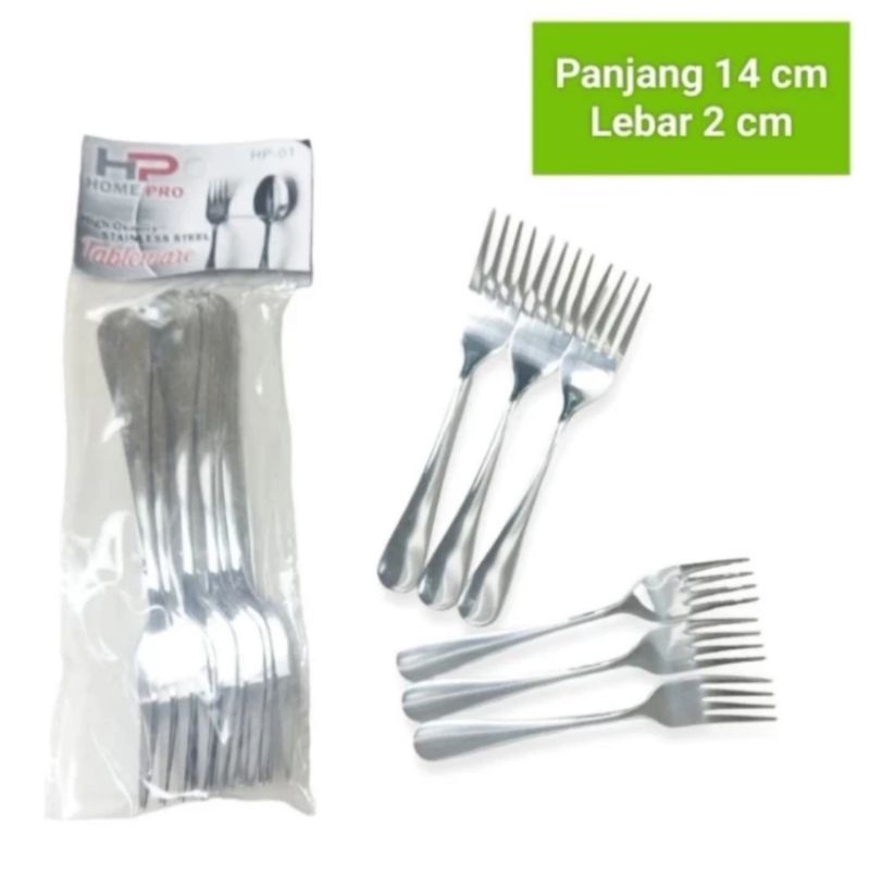 Jual Garpu kue hotel stainless tebal isi 6pcs / fork dessert / garpu ...