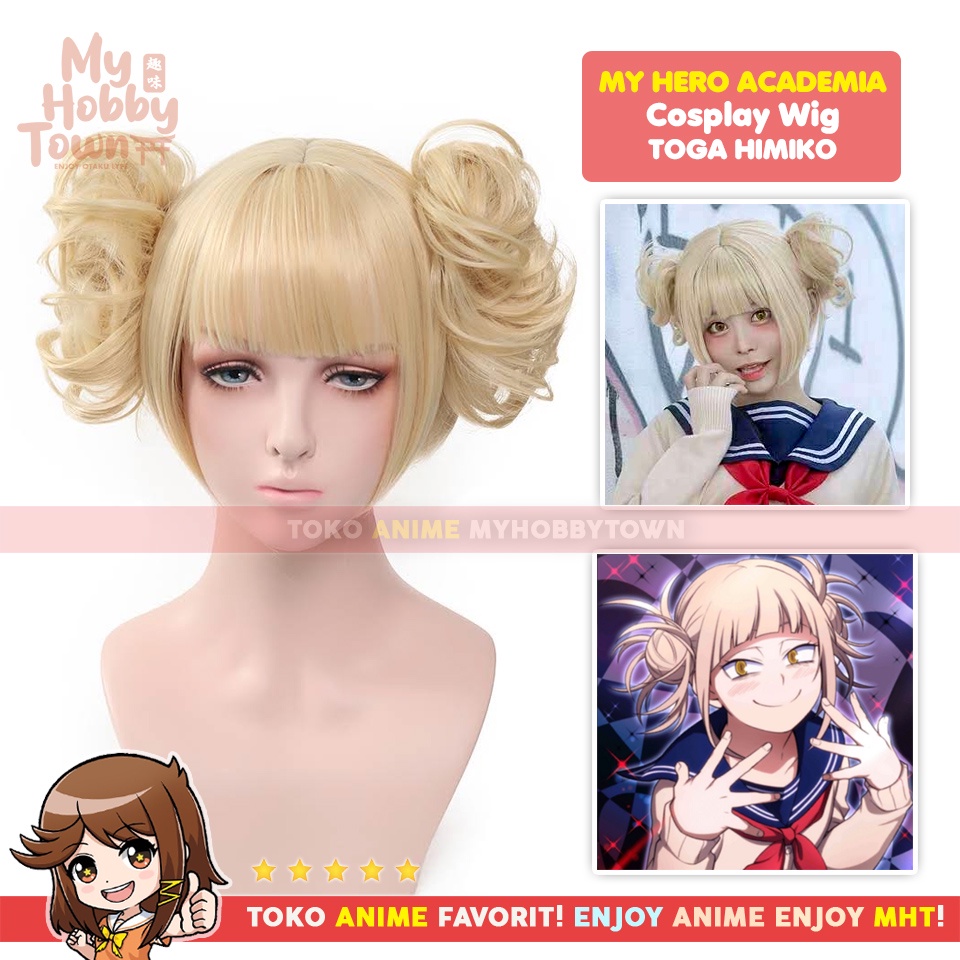 Jual Wig Cosplay Anime Boku no Hero Academia : Toga Himiko Rambut Palsu ...