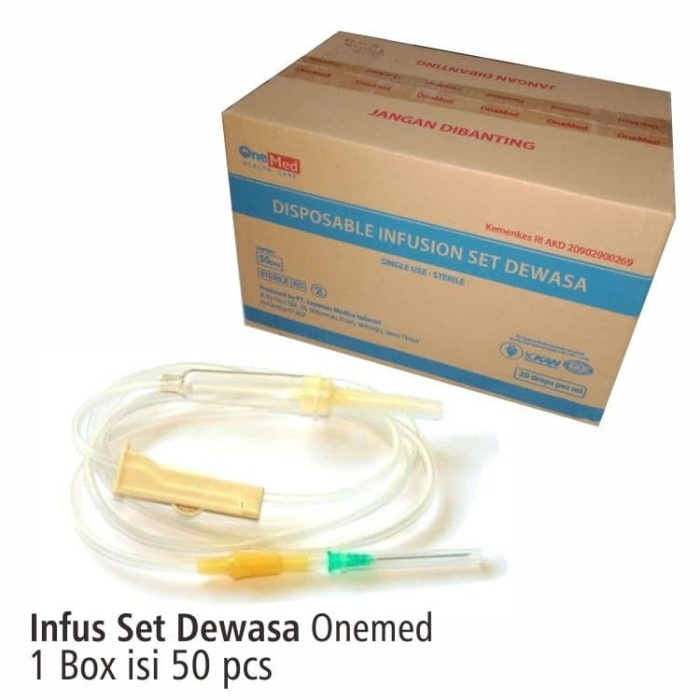 Jual Infus Set Dewasa Box isi 50pcs OneMed OL | Shopee Indonesia