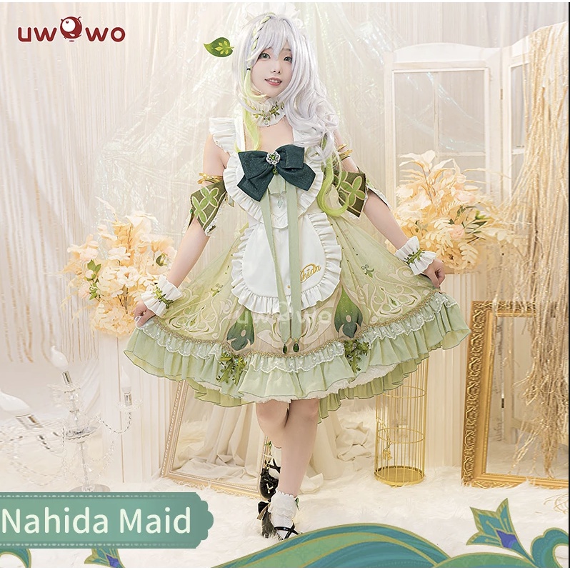 Jual UWOWO Game Genshin Impact Fanart Cosplay Nahida Maid Ver Cosplay ...
