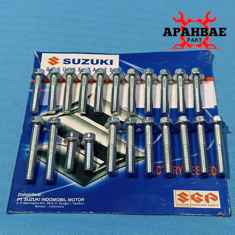 Jual 1set baut blok kiri kanan kopling magnet Shogun 125 robot Shogun badak | Shopee Indonesia