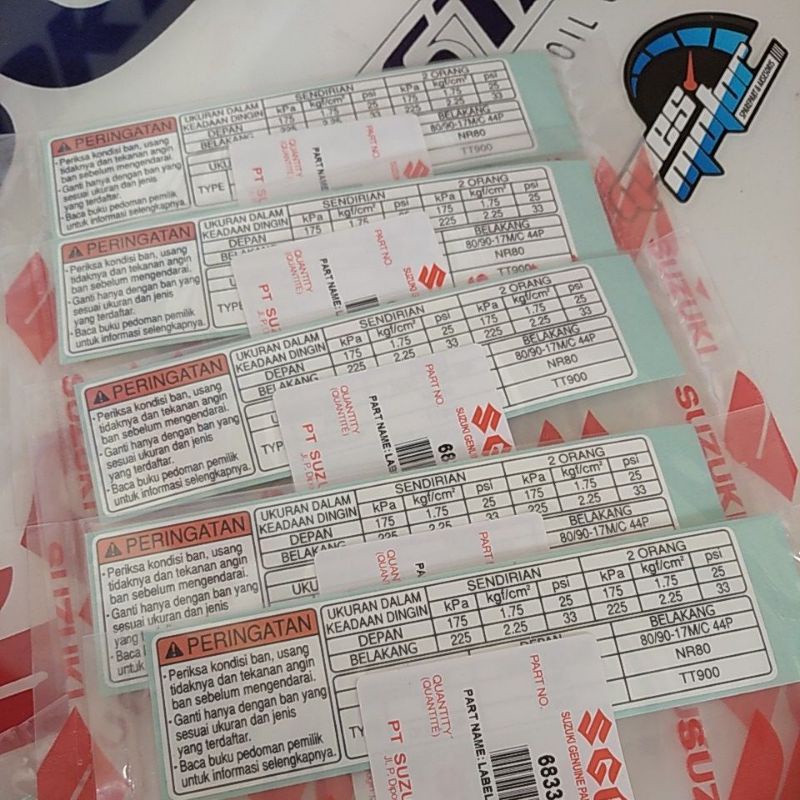 Jual STICKER LABEL WARNING TEKANAN UKURAN BAN ORIGINAL SGP | Shopee ...