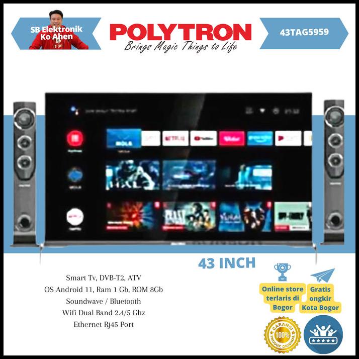 Jual Polytron Led Smart Tv 43 Inch Pld 43Tag5959 Android Tower Speaker ...