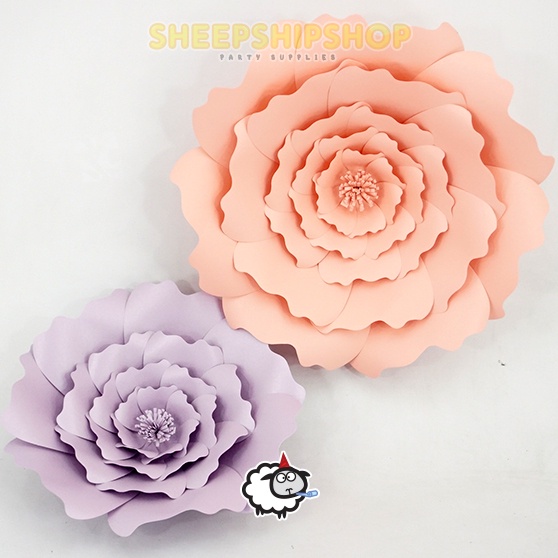 Jual DIY BUNGA DEKOR 30 cm / Dekorasi Bunga Kertas Hiasan Dinding ...