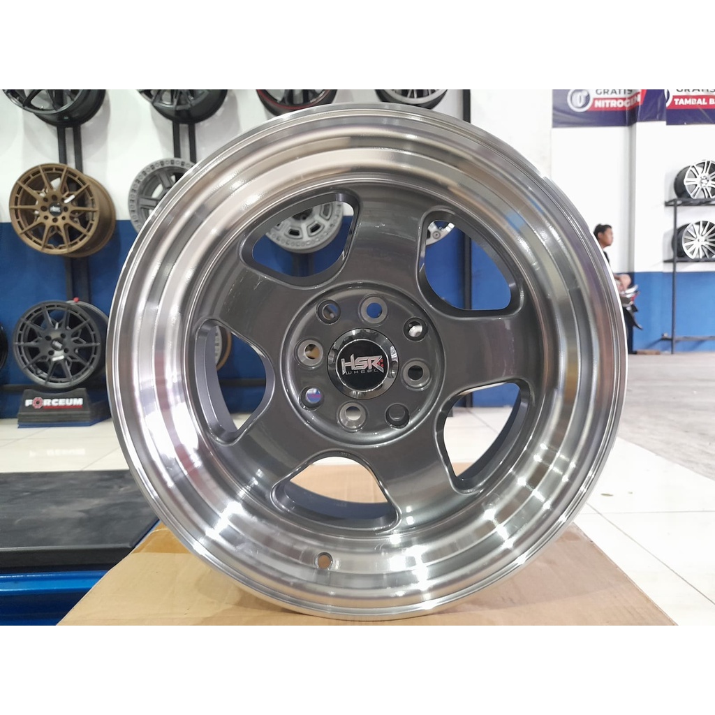 Jual Velg Mobil Racing Ring 15 HSR BRISKET JD5290 Warna Grey Polis Buat Datsun Go Yaris Civic ...