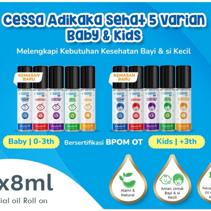 Jual CESSA Baby Natural Essential Oil 8ml ( Paket 10pcs ) | Shopee ...
