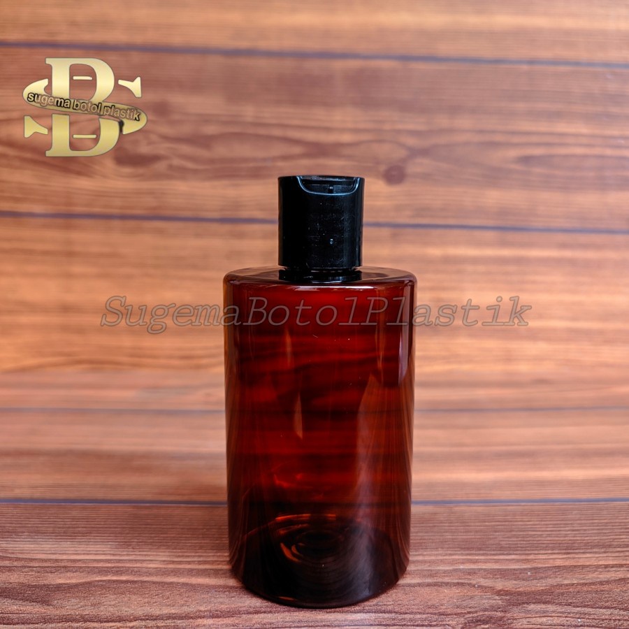 Jual Botol Presstop 250ml Rf Dioli Tutup Hitam Botol Coklat / Botol Plastik 250 Ml Amber ...