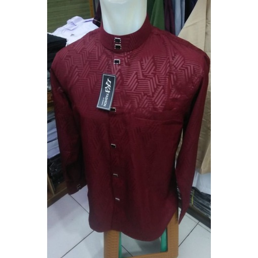 Jual kemko kemeja koko atau kemko sultan(marun) | Shopee Indonesia